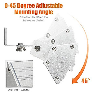 COSTWAY Wall-Mounted Patio Heater, 750W/1500W Infrared Heater with 9-Level Adjustable, 24H Timer, Auto Shut Off, Remote Control, Install Multi-Angle Adjustment, Outdoor Heater for Garage, Home