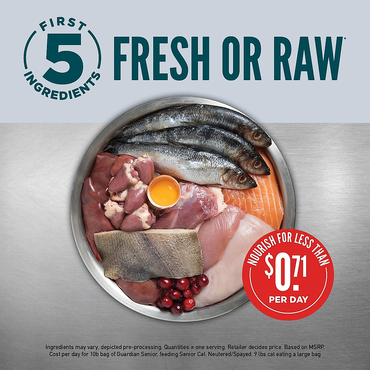 ORIJEN GUARDIAN SENIOR Dry Cat Food, Grain Free Cat Food for Senior Cats, WholePrey Ingredients, 4lb