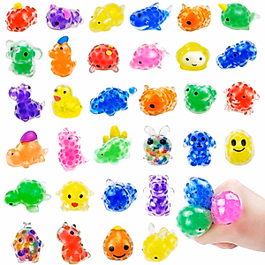 50Pcs Mini Stress Balls, Random Kawaii Squishies Bulk, Classroom Prizes, Party Favors, Birthday Gifts, Goodie Bag Stuffers,Easter Basket Stuffers