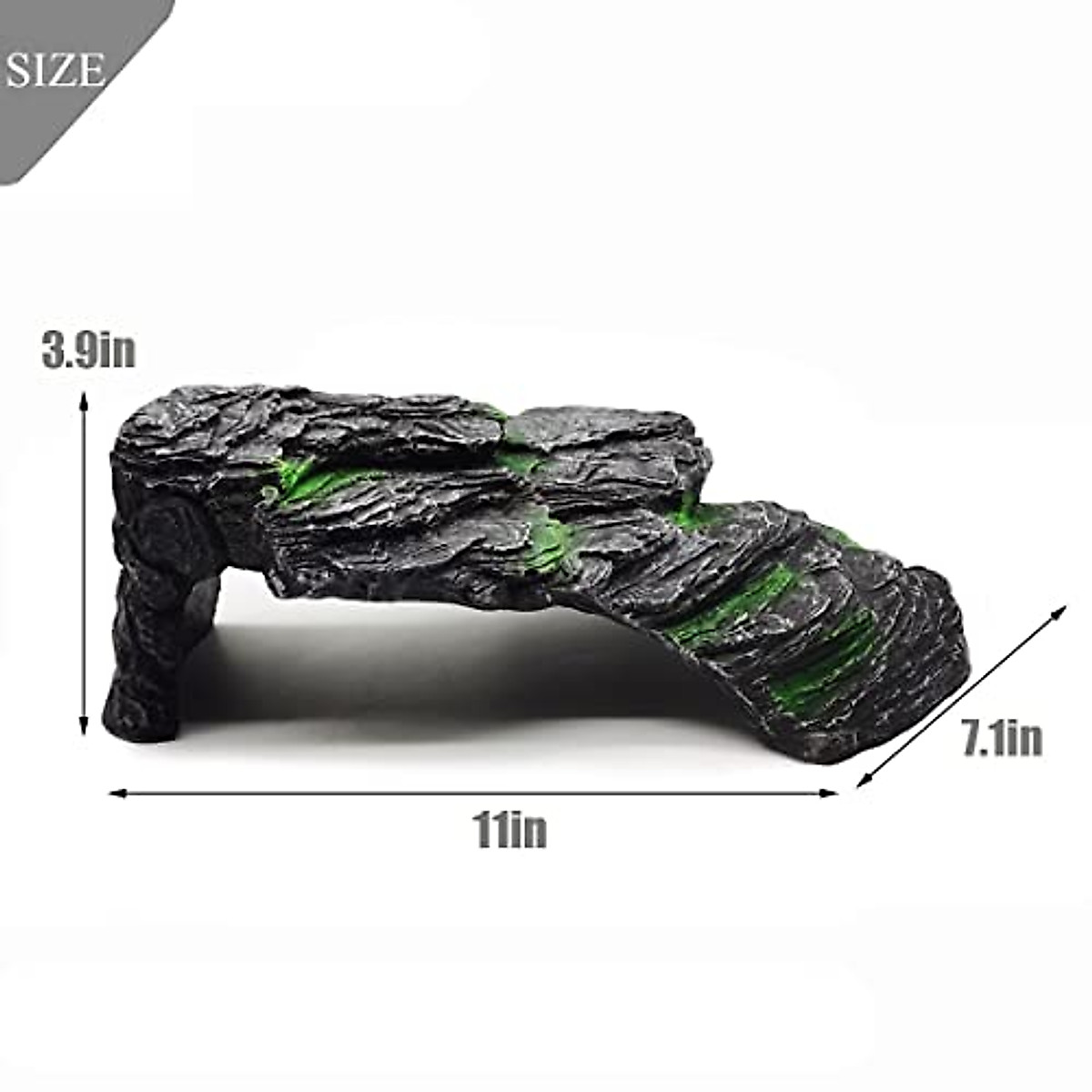 Turtle Basking Platform,Tortoise Dock Resting Rock Turtle Climbing Ramp Shale Step Ledge Aquarium Terrarium Decoration for Tortoise Bearded Dragon Lizard Chamelon Frog Gecko Snakes Iguana Betta Fish