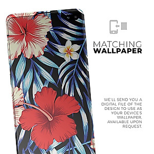 DesignSkinz Vivid Tropical Red Floral v1 Protective Vinyl Decal Wrap Skin Cover Compatible with The Samsung Galaxy S20 (Screen Trim & Back Glass Skin)