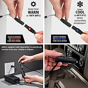 Koolatron Thermoelectric Iceless 12V Cooler/Warmer 36 qt (34 L), Electric Portable Car Fridge w/ 12 Volt DC Power Cord, Gray/White, Travel Road Trips Camping Fishing Trucking, Made in North America