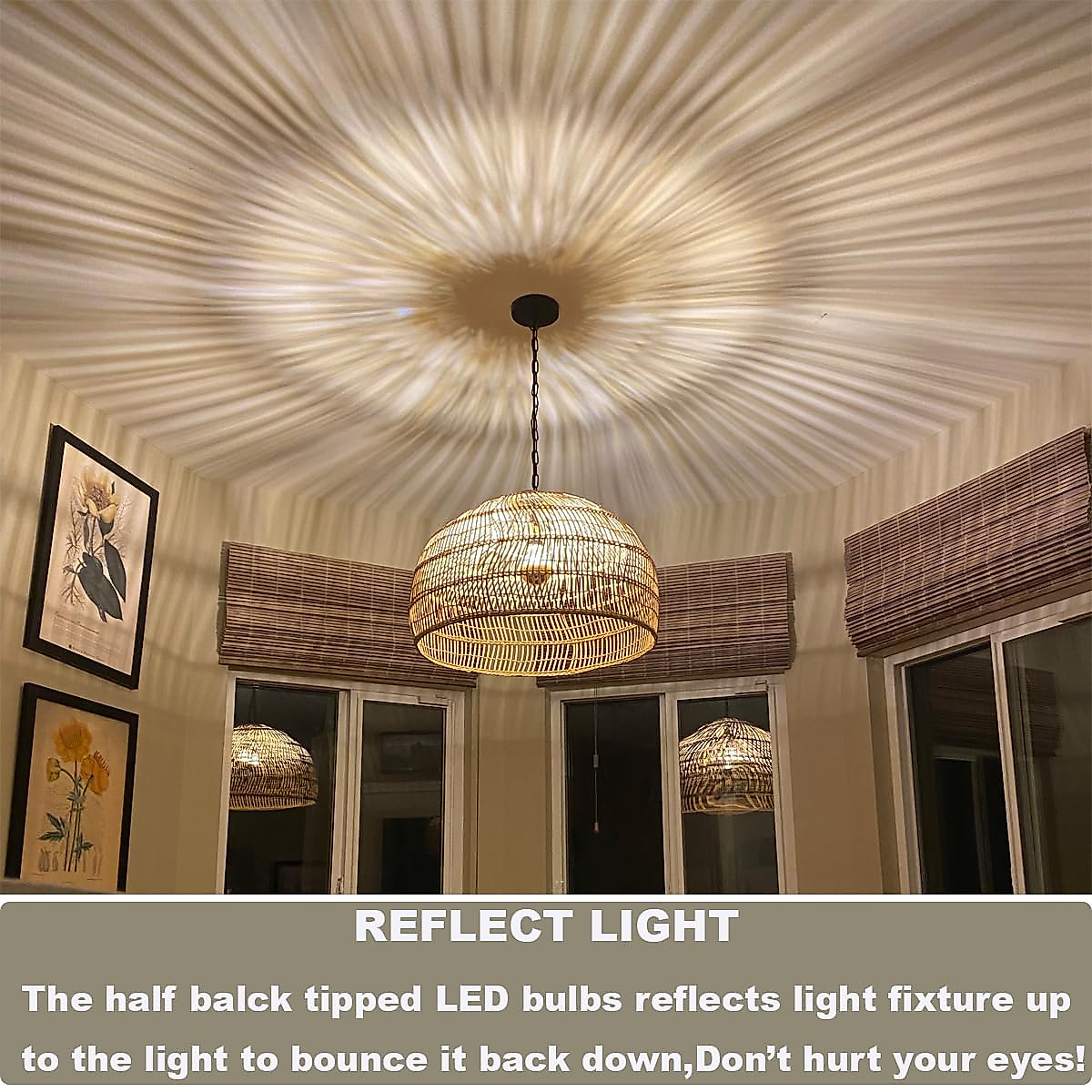 KarlunKoy Half Chrome Light Bulbs,Dimmable 6W (Eqv. 60W) Anti-Glare LED Light Bulbs,Soft White 2700K,G80/G25 Globe Light Bulb Half Gold Dipped,Decorative Mirror,E26 Base for Vanity (Pack of 1)