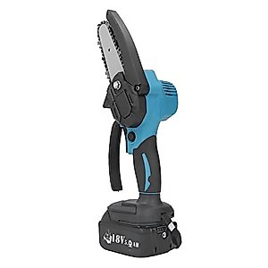 Electric Chainsaw, Mini Chain Saw High Speed Cordless Safe Handheld Ergonomic Handle for Garden Pruning