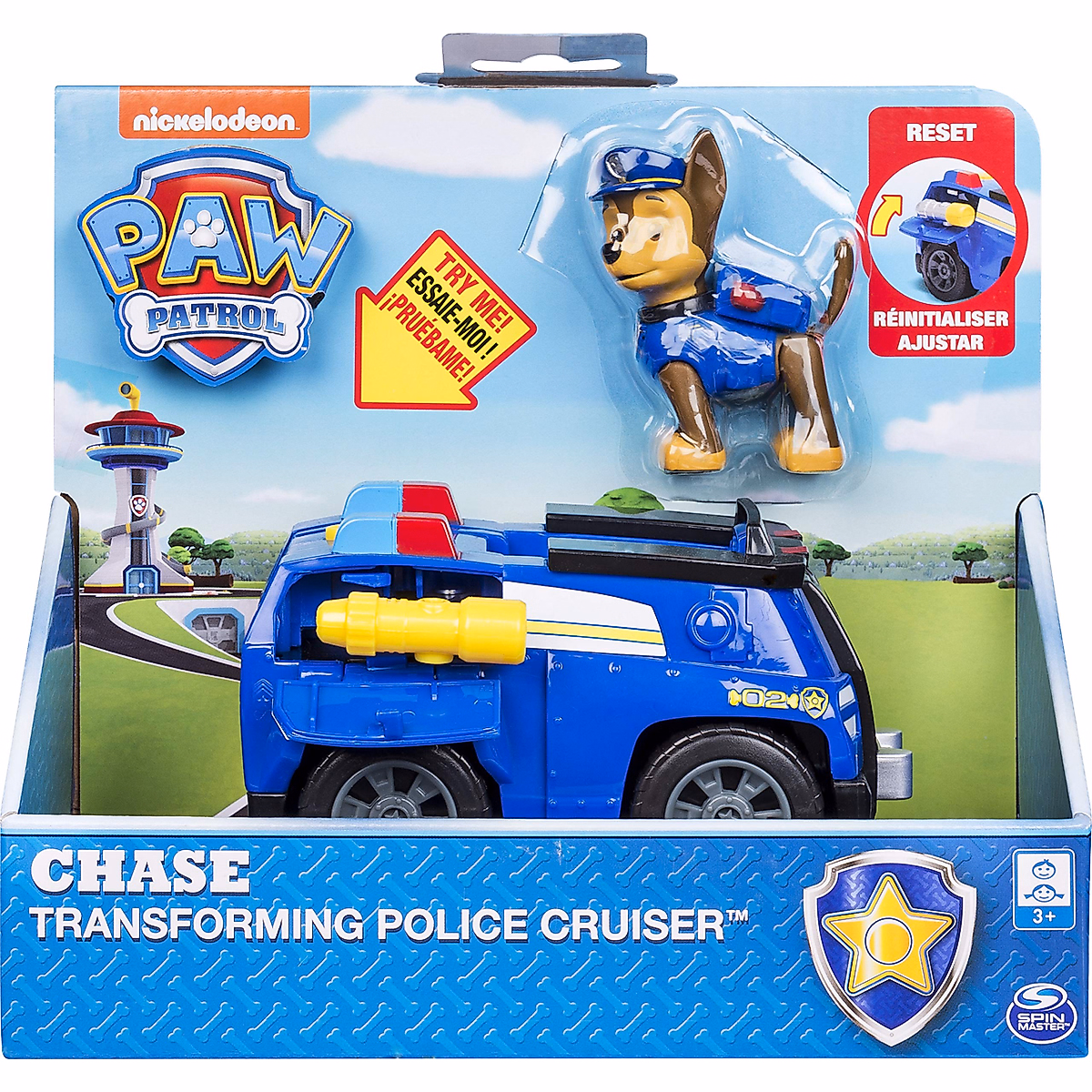 Paw Patrol, Chase’s Transforming Police Cruiser with Flip-Open Megaphone, for Ages 3 & Up