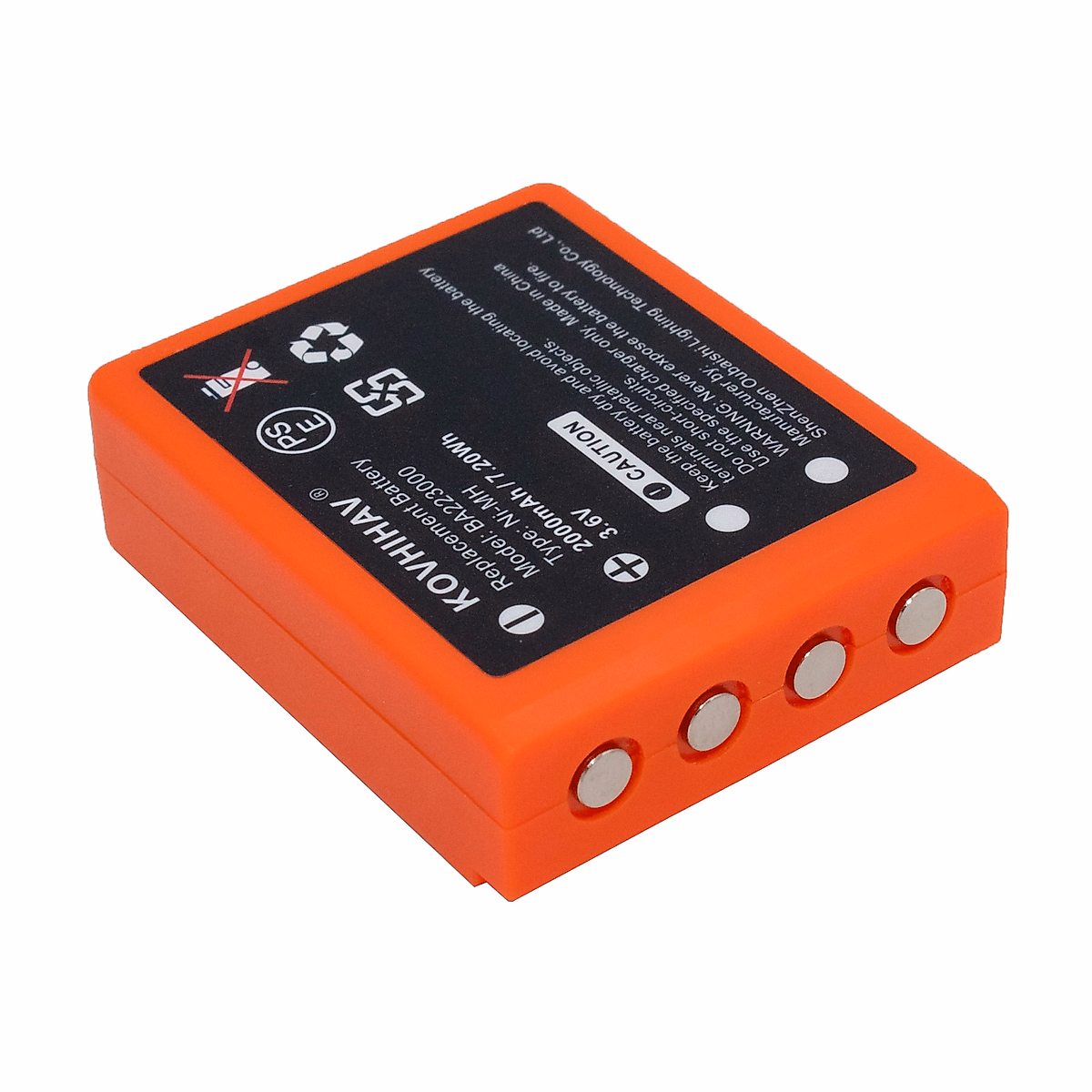 Replacement Battery for HBC Radiomatic Quadrix Keynote Patrol D Micron 4 Micron 5 Micron 6 Micron 7 Linus 4 Vector Pro,fit BA223000 BA223030 FUB6,3.6V Ni-MH 2000mAh/7.2Wh