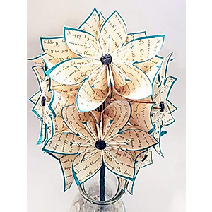 A Dozen "I Love You's" - 12 paper flowers, custom gift, 1st anniversary, gifts for her,bouquet, origami, red rose, made to order