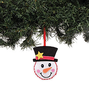 Baker Ross AT159 Snowman Ornament Sewing Kits - Pack Of 3, Christmas Arts And Crafts, Christmas Craft Kits for Kids