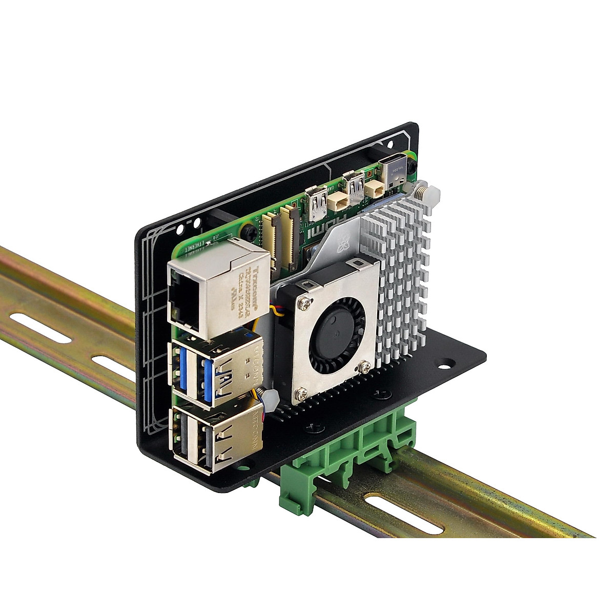 DIN Rail Mount Bracket for Raspberry Pi 1A+ 1B+ 2B 3B 3B+ 4B Zero, UNO Mega-2560 BeagleBone Black