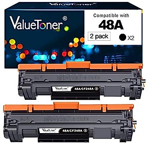 Valuetoner Compatible Toner Cartridge Replacement for HP 48A Toner Cartridge Black CF248A 248A Used for Pro M15w M16a M15a M16w MFP M31w M30w M29w Laser Printer (Black, 2 Pack)