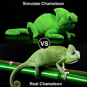 ZHONGXIN MADE Stuffed Animal Chameleon Plush Toy - 15 inch Green Stuffed Toys Realistic Chameleon, Gifts for Kids