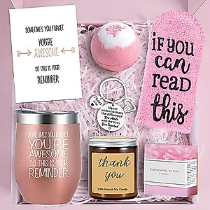 Thank you Gifts for Women, Self Care Spa Tumbler Appreciation Gifts for Coworkers, Boss's Day Gift Baskets, Thank You Gift Basket for Employees, Boss, Secretaries, Nurses, Teacher Appreciation Gifts