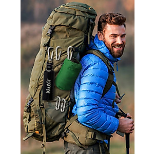 5 Pack - Multipurpose Heavy Duty Carabiner - Snap Hooks - Small Carabiner Clip - Large Carabiner Clip - Clips for Keys - Carribeaner Hook (2.35 Inch)