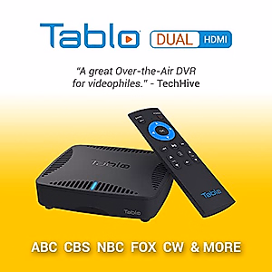 Tablo Dual HDMI [TDNS-HDMI-2B-01-CN] Over-The-Air [OTA] Digital Video Recorder [DVR] - with WiFi, Remote, Black
