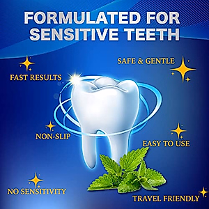 Teeth whitening Strips for Tooth White: 28 Sensitivity Free Whitening Strips - Peroxide Free - 14 Treatments for Teeth whitening - Professional and Safe Teeth whitening Strips