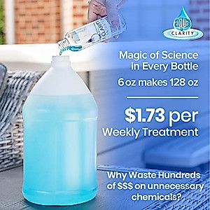 Aqua Clarity Hot Tub Cleaner Concentrate, Most Effective Premium Water Care Healthy Hot Tub Maintenance for 1 Year, Works with All Sanitizers and Enzymes, Say No to Harsh Hot Tub Spa Chemicals 6 oz