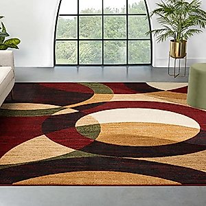 Well Woven Dulcet Bingo Red Modern Geometric Area Rug (7'10" x 9'10")