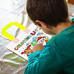 24 Pieces Cute Coloring Goodie Bags Birthday Reusable Party Favor Bags Cartoon Carnival Animals Craft Bags Color Your Own Bag for DIY Painting Birthday Party Gifts or Art Party Favors Supplies