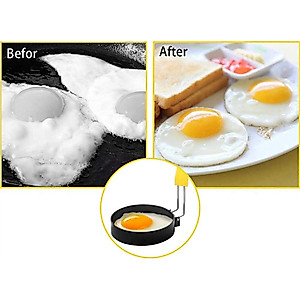 Qixin QIXIAN 2 Pack Fried Egg Mold,Reusable kitchen cooking toolsNon Stick Egg Moulds,Pancake Mould Cooking Rings for Frying Pan.