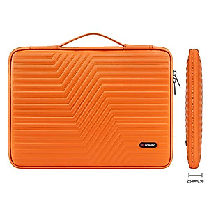 DOMISO 17 inch Laptop Sleeve with Handle Shockproof Waterproof EVA Protective Case for 17.3" Dell Inspiron/MSI GS73VR Stealth Pro/IdeaPad 320 321/HP Envy 17/LG Gram 17"/ROG Strix GL702VS, Orange