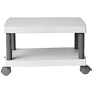 Safco Products Wave Underdesk Printer Stand 1861GR, Gray Powder Coat Finish, Swivel Wheels for Mobility, 50 lb. Capacity, Light Gray