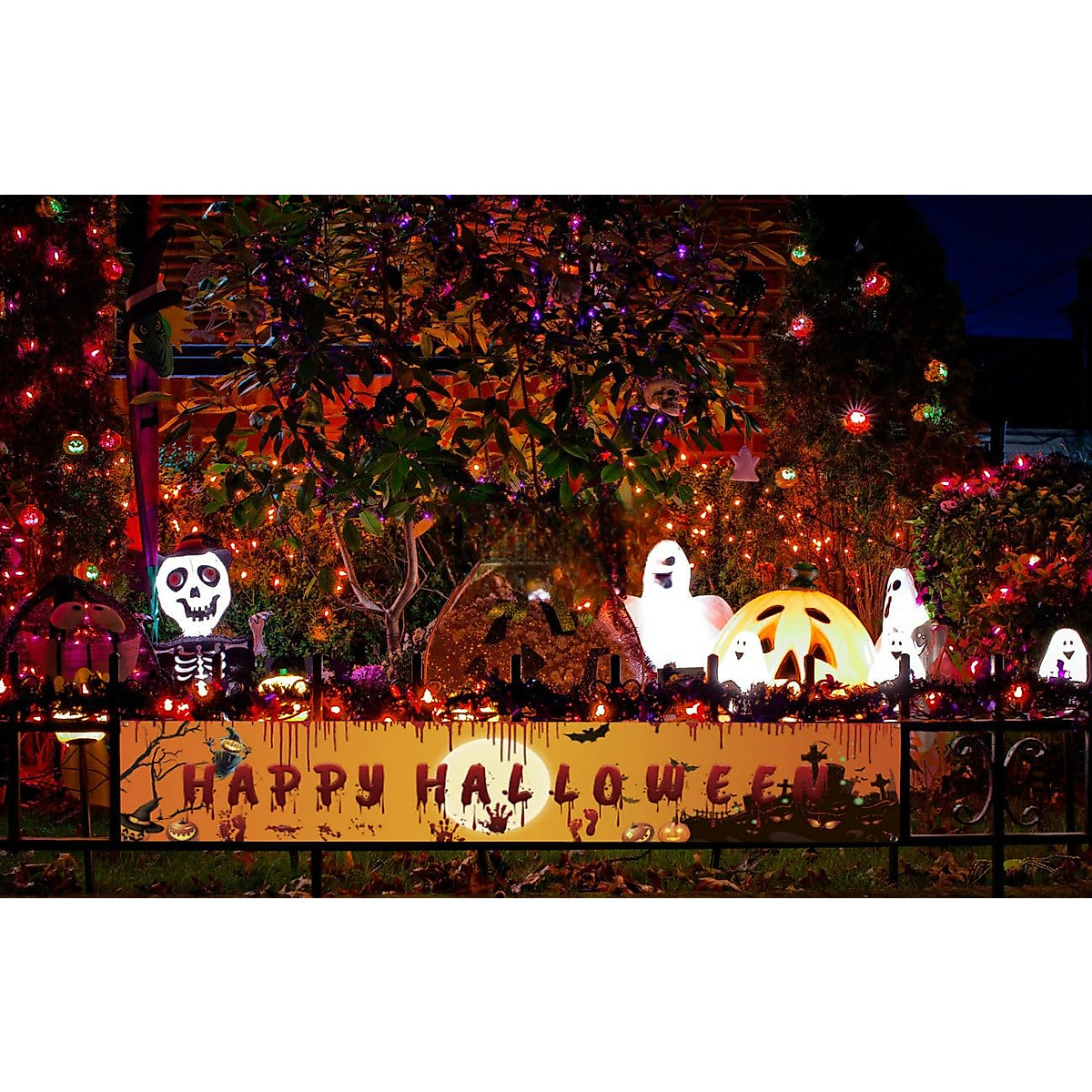 116"x 19" Large Merry Christmas Banner-Long Red Balck Buffalo Plaid Christmas Decoration Banner, Huge Christmas Porch Sign Hanging Banner Poster forWinter Holiday Outdoor Indoor Party Home Decorations