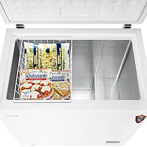 Expandable Cabinet Shelf Organizer 16.7"-24.8" Heavy Duty Freezer Shelf, Chest Freezer Organizer Bins Metal Wire Baskets