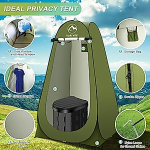 Portable Toilet Kit for Adults,Pop Up Privacy Tent,Large Portable Toilet Potty for Adults,12 Toilet Bags,12 Pack Liquid Waste Gel,Washable,Portable Outdoor Showers, Tents,Camp Toilets,Changing Rooms