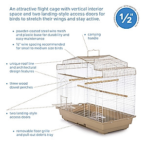Prevue Pet Products SP50051 Barn Style Bird Cage, Brown/White