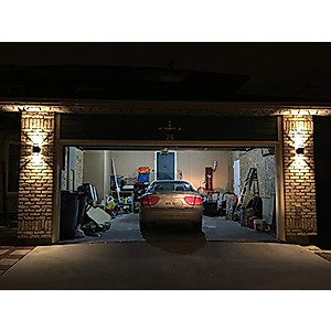 LMP 2 Pack LED Square Up and Down Lights Outdoor Wall Light，Body in Aluminum Waterproof Outdoor Wall Lamps，3000k 5W with Certificate ETL