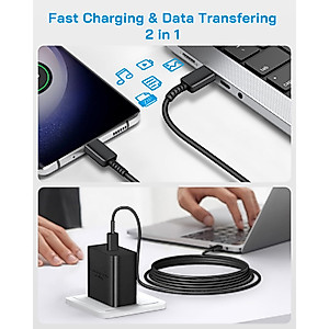 2 Pack USB C Charger for 45W Samsung Super Fast Charger with 6 FT Type C to C Fast Charging Cable Compatible with Glalaxy S23 Ultra/S23/S23+/S22 Ultra/S22+/S21, Galaxy Tab S8+