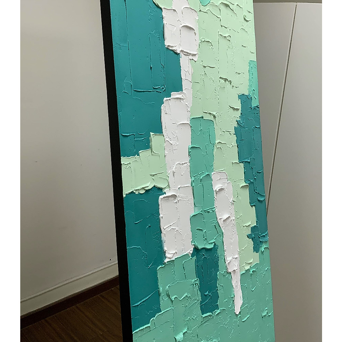 V-inspire Art,24x48 inch 100% Hand Painted Contemporary Abstract Oil Paintings Modern Decorative Artwork on Canvas Wall Art Ready to Hang for Home Decoration Wall Decora