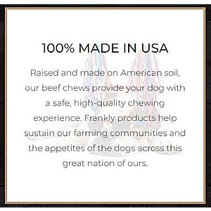 Frankly Pet Original Beef Chew - Peanut Butter Flavored Chips - Collagen Packed, Ingredients Sourced and Manufactured in The U.S.A. - 16 Oz Bag