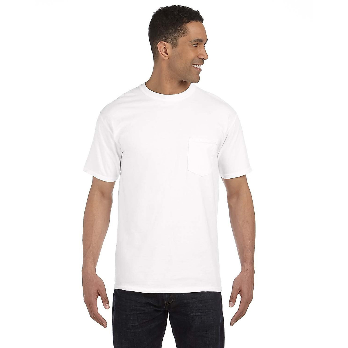 Comfort Colors Men's Adult Short Sleeve Pocket Tee, Style 6030(White)