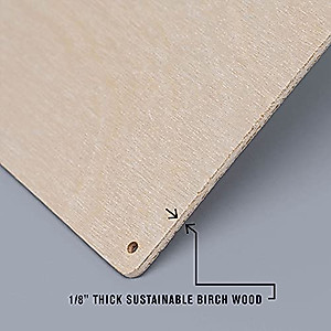 Santa Monica Pier Line Drawing Birch Wood Wall Sign (10x15 Rustic Home Decor, Ready to Hang Art)