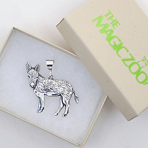 The Magic Zoo Sterling Silver Large Donkey Pendant