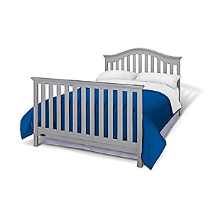 StorkCraft Graco Bryson 4-in-1 Convertible Crib,Pebble Gray,Easily Converts to Toddler Bed Day Bed or Full Bed,Three Position Adjustable Height Mattress,Some Assembly Required (Mattress Not Included)