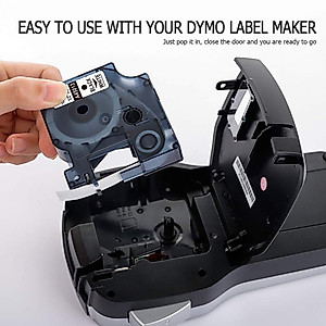 Oozmas Compatible Label Tape Replacement for Dymo D1 Label Tape 3/8 Inch 41913 (40913) S0720680 Black on White Refills for DYMO LabelManager 160 280 360D Label Maker COLORPOP, 3-Cartridges