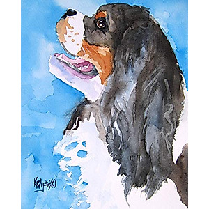 Cavalier King Charles Spaniel Art Print | Cav KC Gifts | From Original Painting by Ron Krajewski | Hand Signed Artwork in 8x10” and 11x14” Sizes