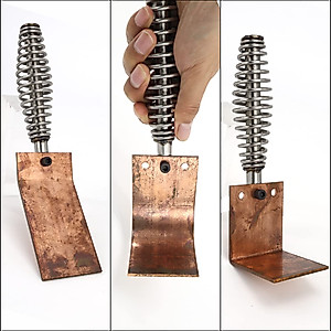 scottchen PRO Welding Spoon Copper Welding Spoon Welders Helper,3 Plate Set, Flat/Curved/Angle Copper Paddle Backer