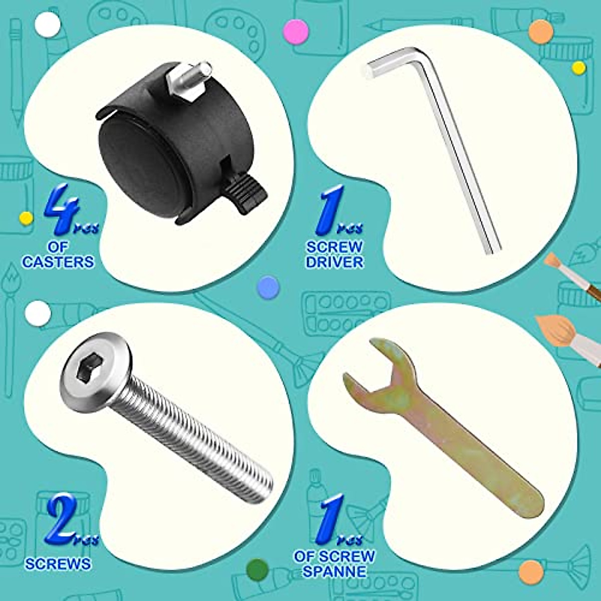 Wire Art Drying Rack Flexible Shelves Mobile Cart for Painting Craft Artwork Canvas Storage, Stackable Metal Stainless Steel Art Rack Power Coated for Classroom, Art Club(20 Shelves)