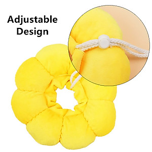 Adjustable Cat Recovery Collar Cat Elizabethan Collar Pet Cone Collar Cat Cone Collar for Anti-Bite Lick, Kittens and Puppies Wound Healing (S Sun Flower)