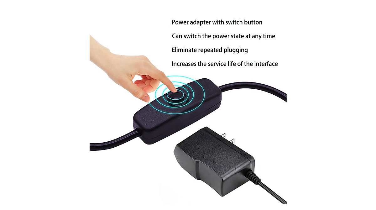 5V 3A Raspberry Pi Power Supply with On/Off Switch