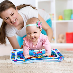 Niskite Tummy Time Water Mat - Baby Water Play Mat Tummy Time Toys,Inflatable Baby Tummy Time Mat for Sensory Development,Baby Toys for 3 6 9 12 Months Infant Boy Girl Gifts