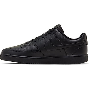 Nike Men's Court Vision Low Sneaker, Black/Black-Black, 12 Regular US