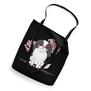 Japanese Kawaii Sakura - Cherry Blossom Japanese Chin Dog Tote Bag