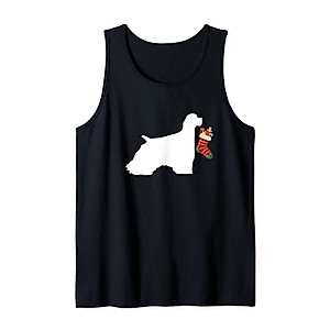 Cocker Spaniel Christmas Stocking Stuffer Dog Tank Top