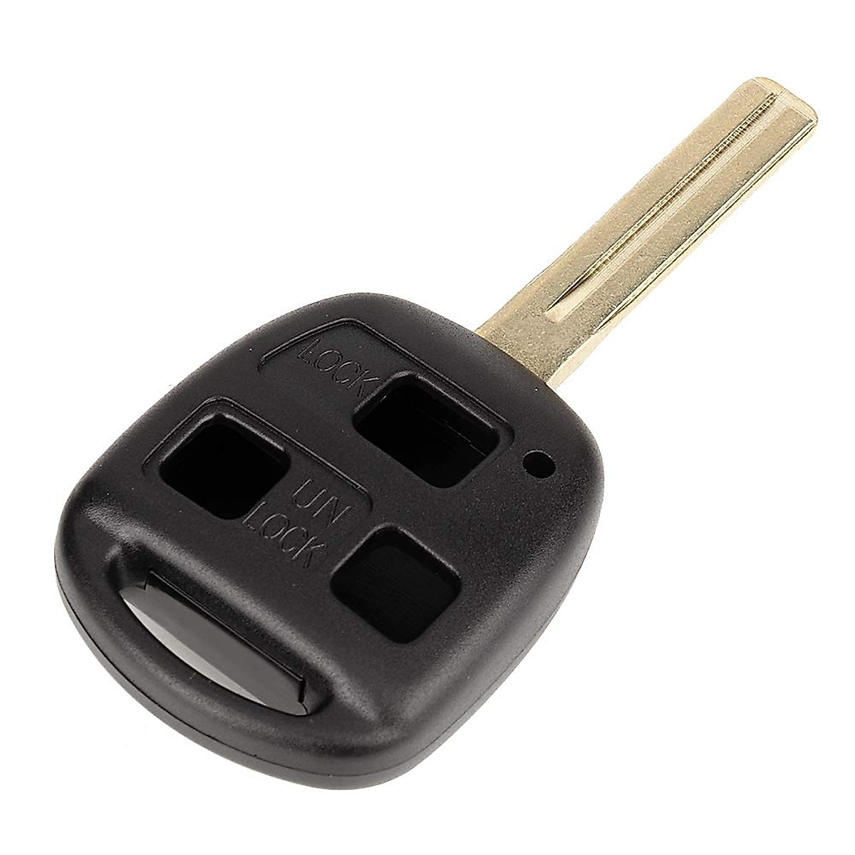 aqxreight Key Case,3 Button Replace Car Remote Control Key Case Shell Black for IS200 GS300 LS200 RX300