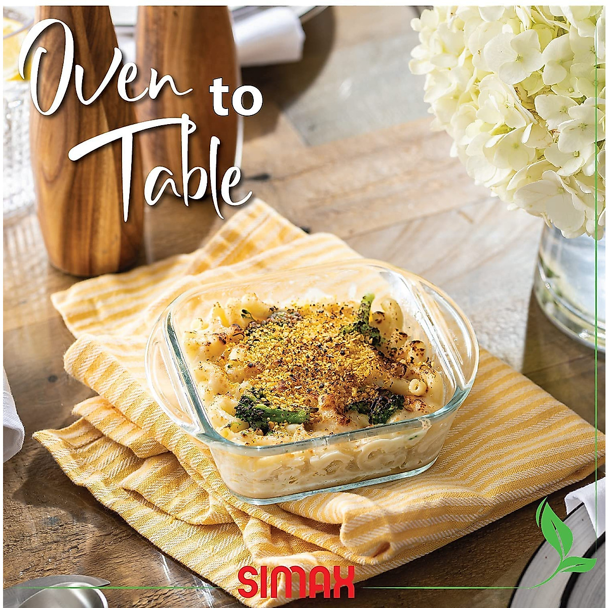 Simax Casserole Dish For Oven: Mini Glass Baking Dish With Lid ? Small, Personal Sized Bakeware and Cookware - Great for Storage ? Microwave, Oven, And Dishwasher Safe Borosilicate Glass Dish ? 10 Oz.