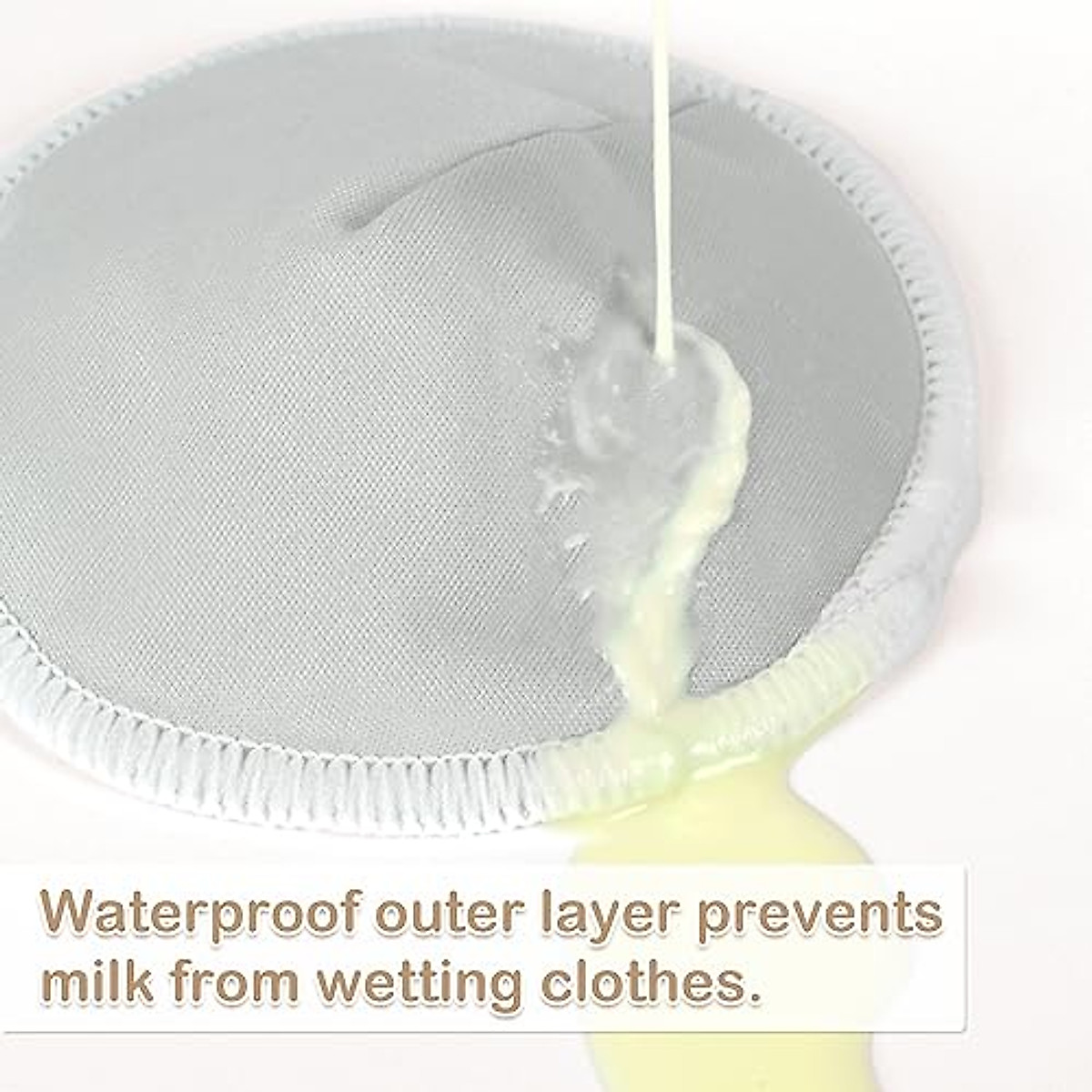 haakaa Reusable Nursing Pads Washable Breast Pads for Leaking Milk Nipple Pads Breast Feeding Essentials with Wash Bag, 8 Pack